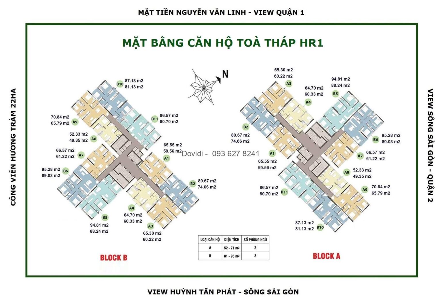 Mặt Bằng HR1 Eco Green Saigon - Eco Green Saigon